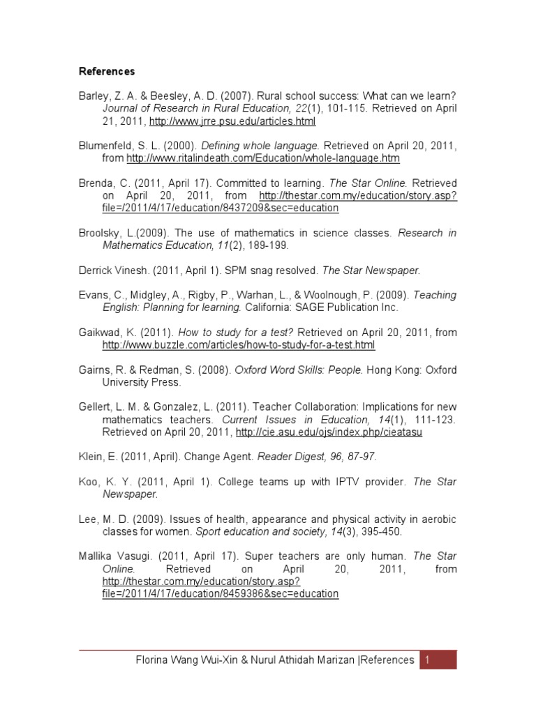 References LS | PDF | Communication | Learning
