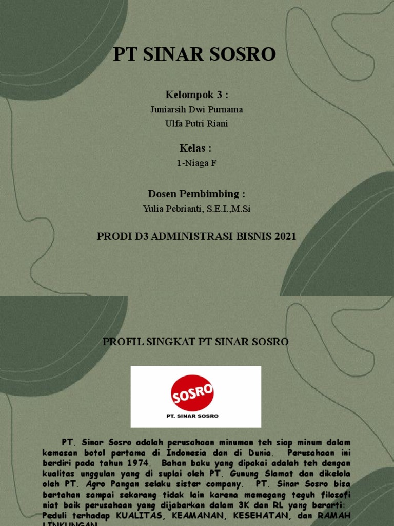 PT Sinar Sosro | PDF
