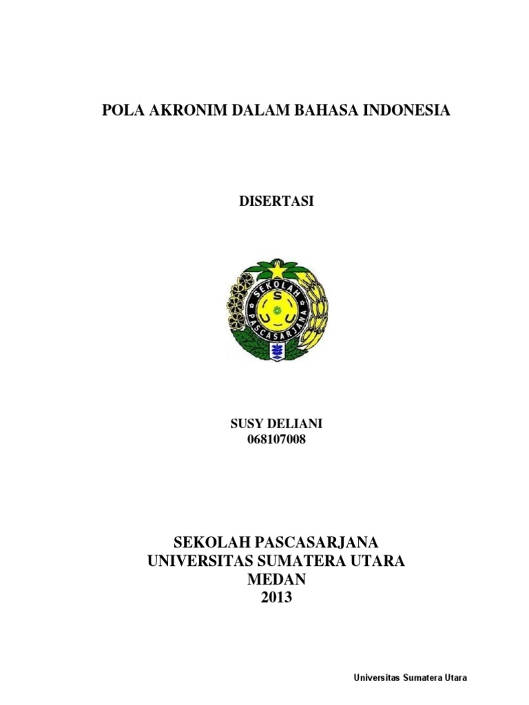 Pola Pembentukan Akronim Bahasa Indonesia | PDF | Sains & Matematika