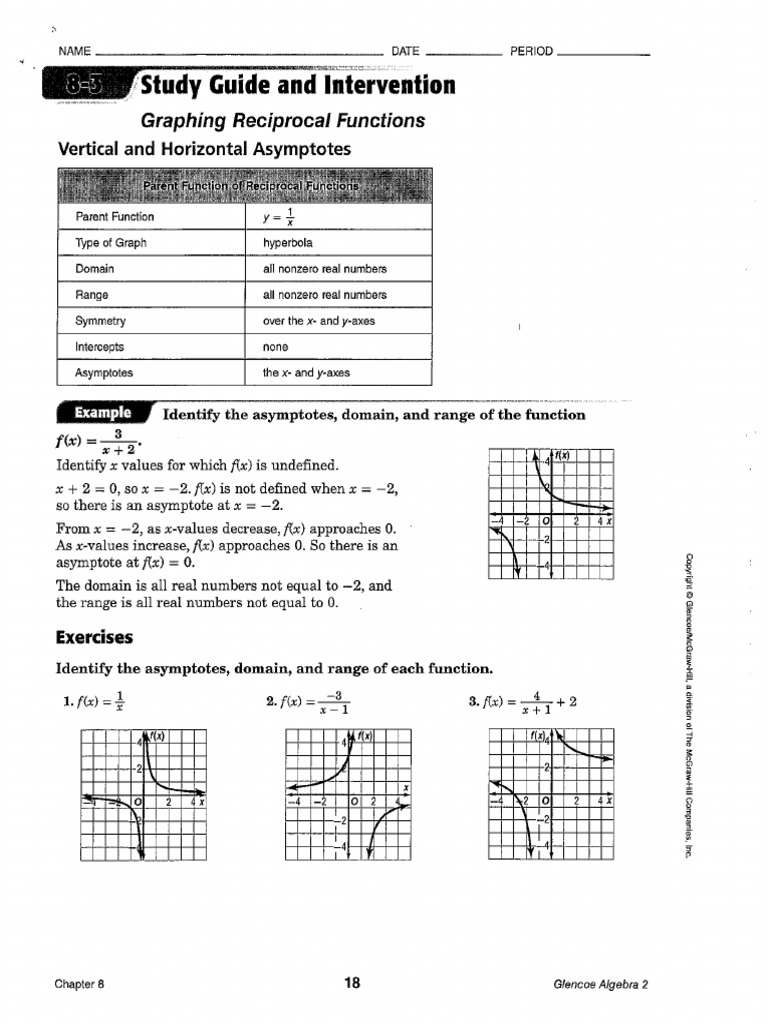 8.3 Graphing Reciprocal Functions | PDF