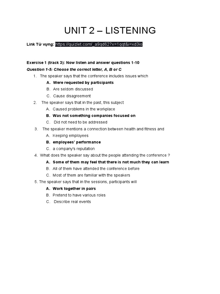 Conference on Health and Fitness Listening | PDF