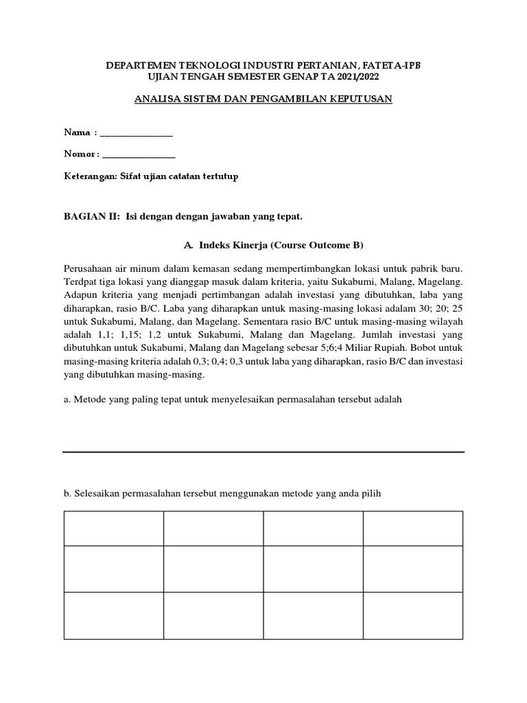 Bagian II FINAL ASPK 2022 | PDF