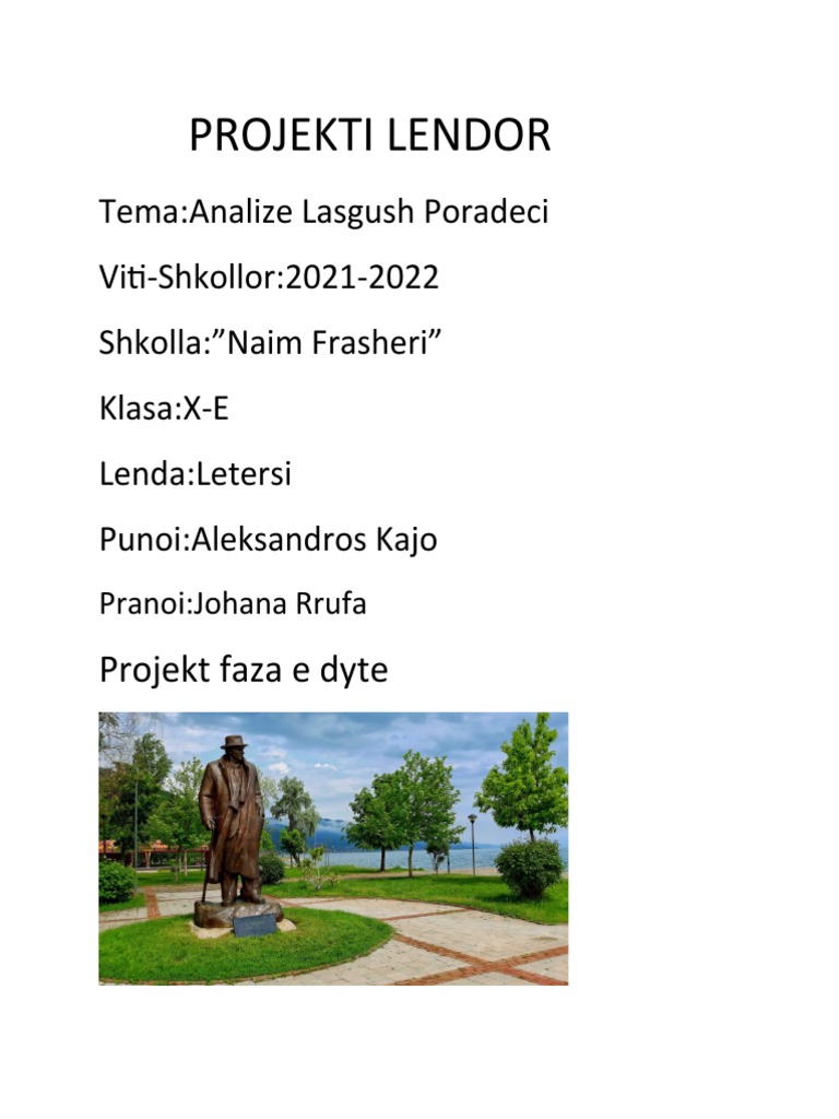 Projekti Lendor | PDF
