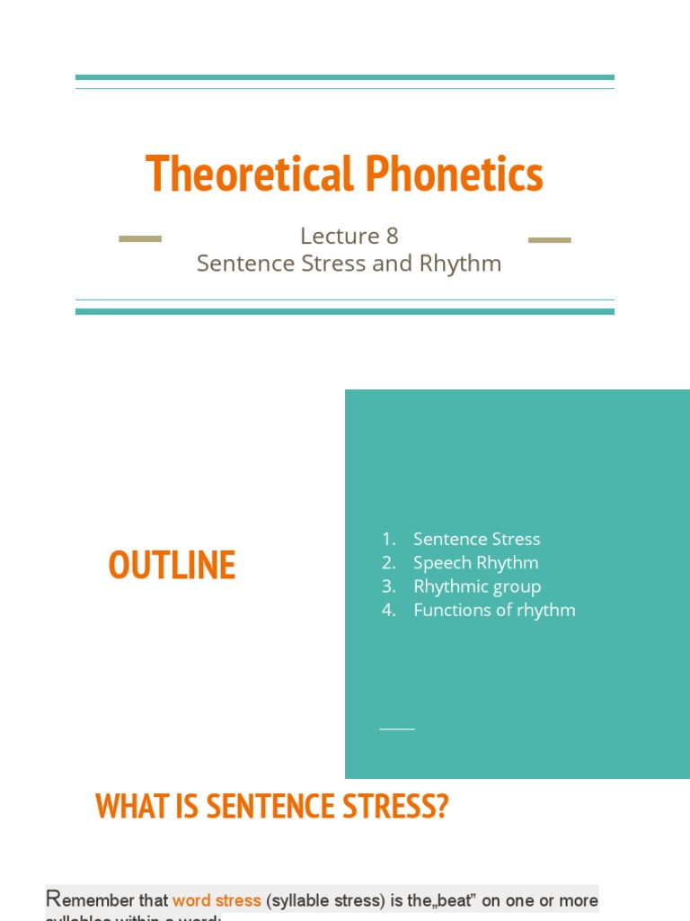 Sentence Stress and Rhythm Guide | PDF | Stress (Linguistics) | Rhythm