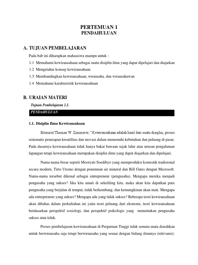 Pertemuan 1 Pendahuluan | PDF