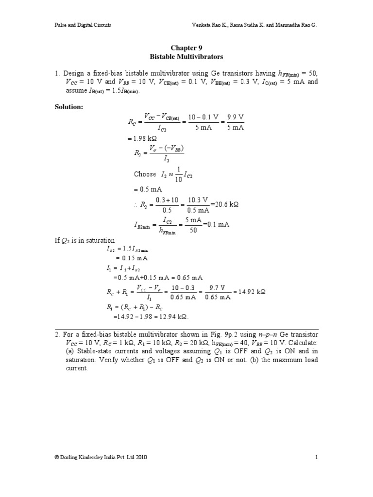 Multi Vibrator | PDF | Analog Circuits | Electronics