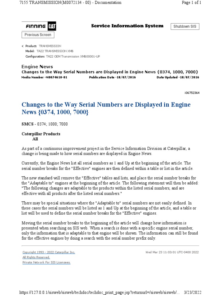 Changes To Serial Cat | PDF