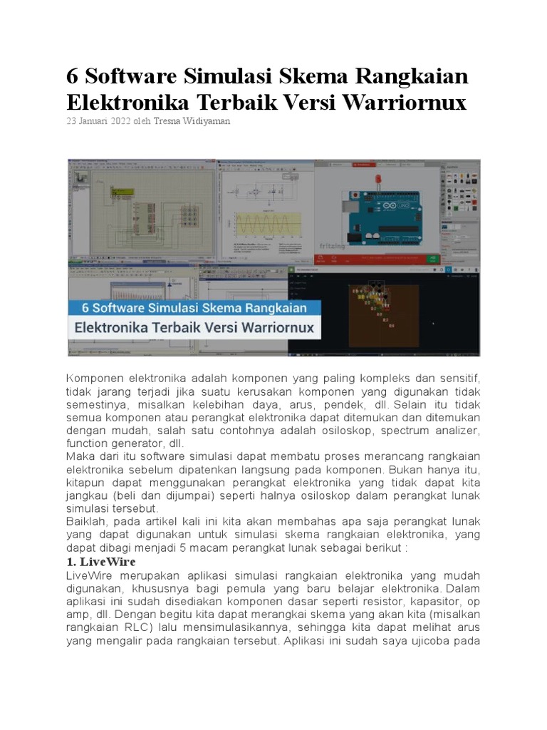 6 Software Simulasi Skema Rangkaian Elektronika Terbaik Versi ...