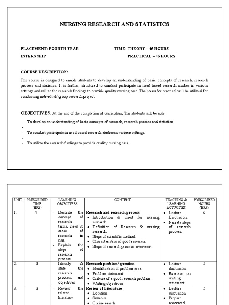 NURSING RESEARCH AND STATISTICS - Copy | PDF | Statistics | Data
