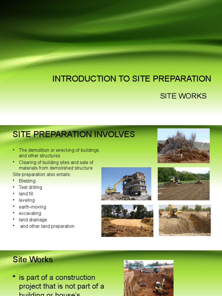 Introduction To Site Preparation | PDF | Economic Sectors | Civil ...