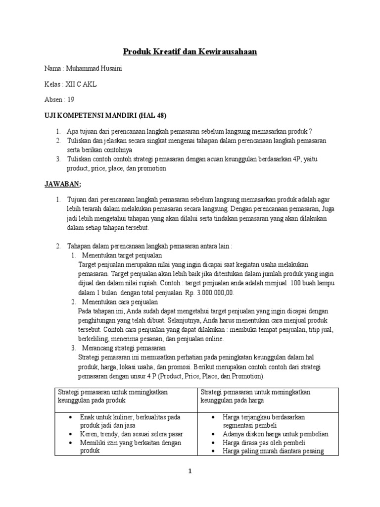 Pkwu 3 Tugas | PDF | Bisnis