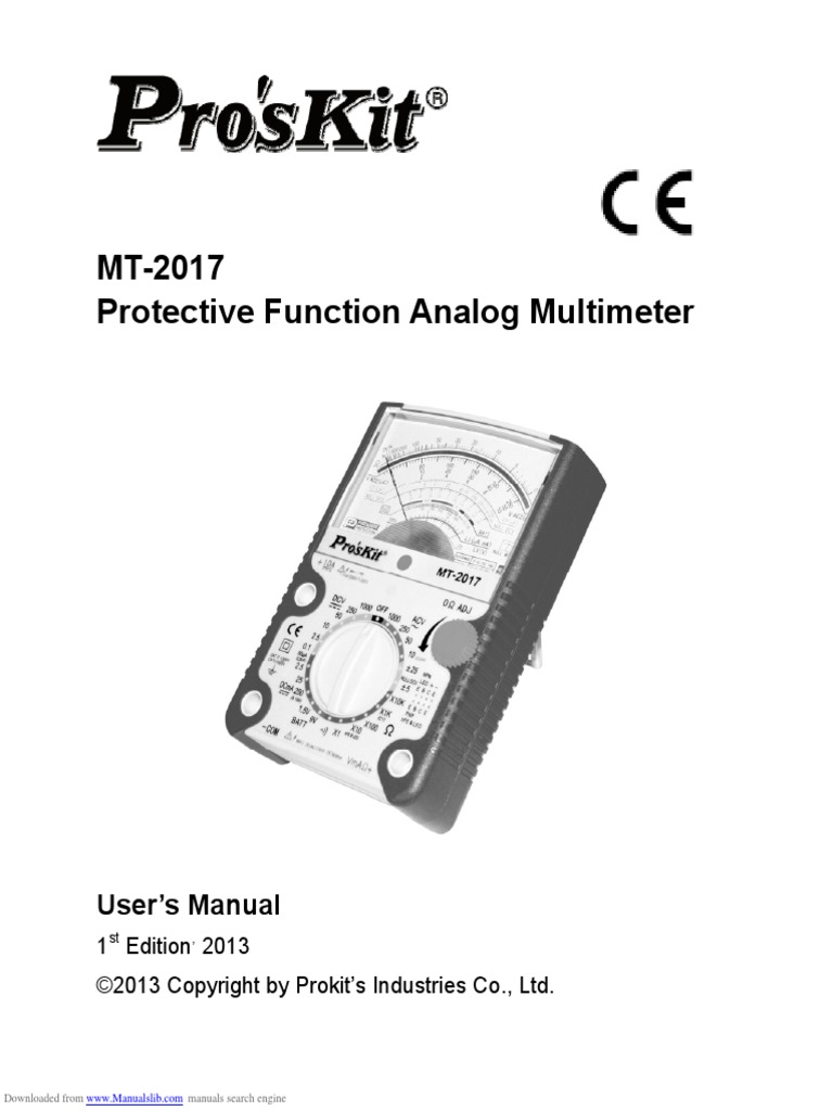 User Manual-Multimeter | PDF | Bipolar Junction Transistor | Switch