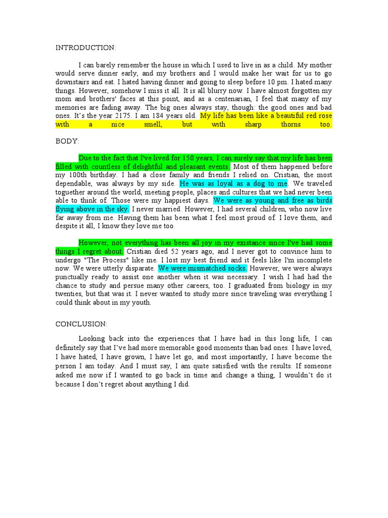 Descriptive Essay Sample | PDF