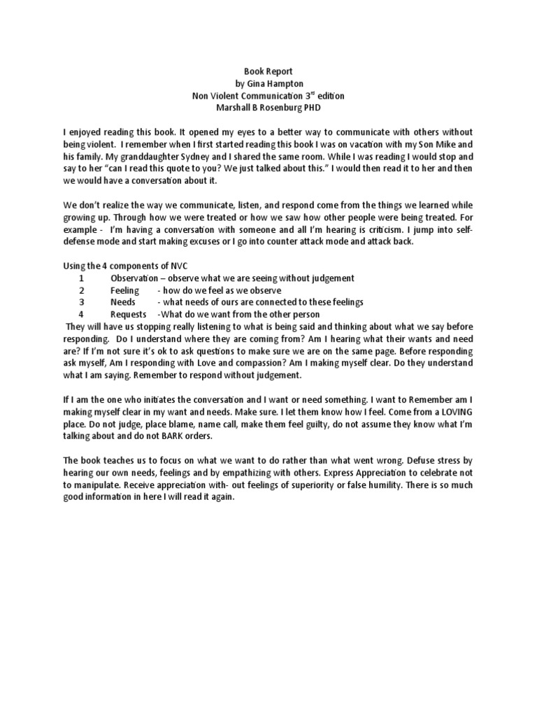 Nonviolent Communication Insights | PDF