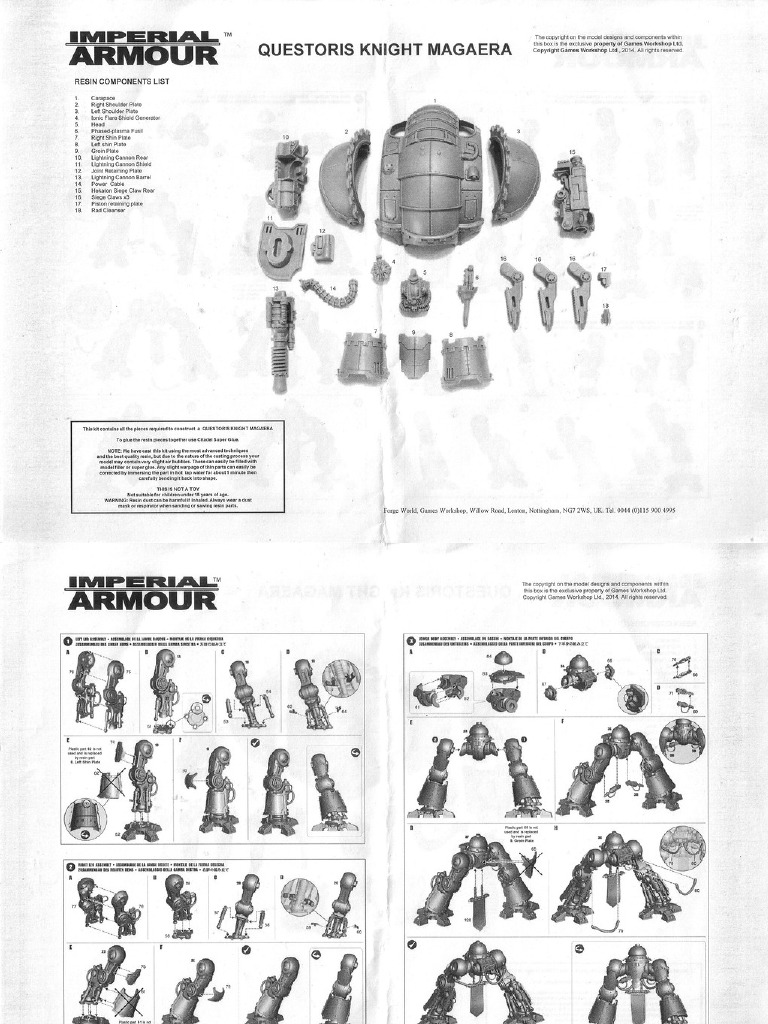 Questoris Knight Magaera Instructions | PDF