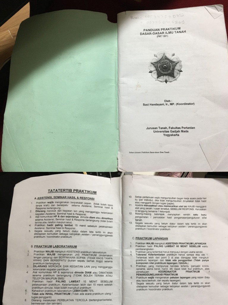 Panduan Praktikum Dasar-Dasar Ilmu Tanah UGM | PDF