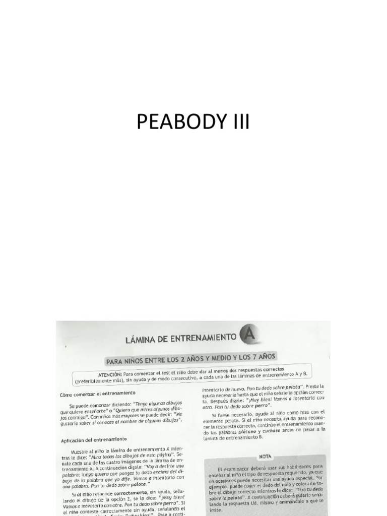 Peabody 3 | PDF