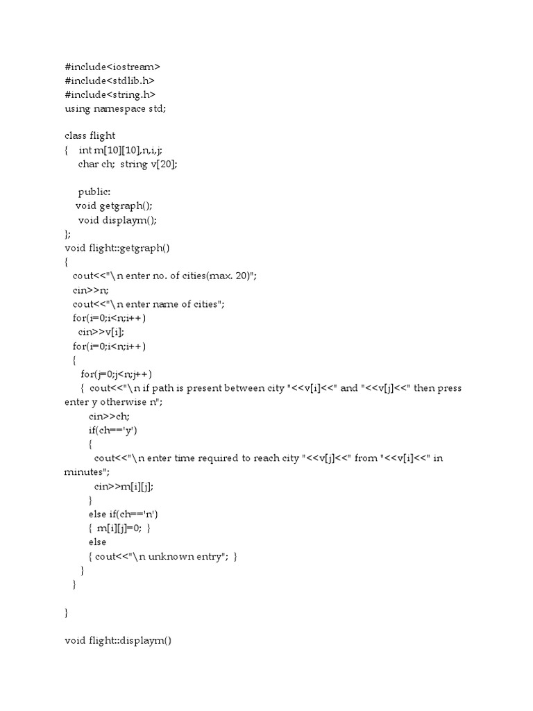 Flight Graph | PDF