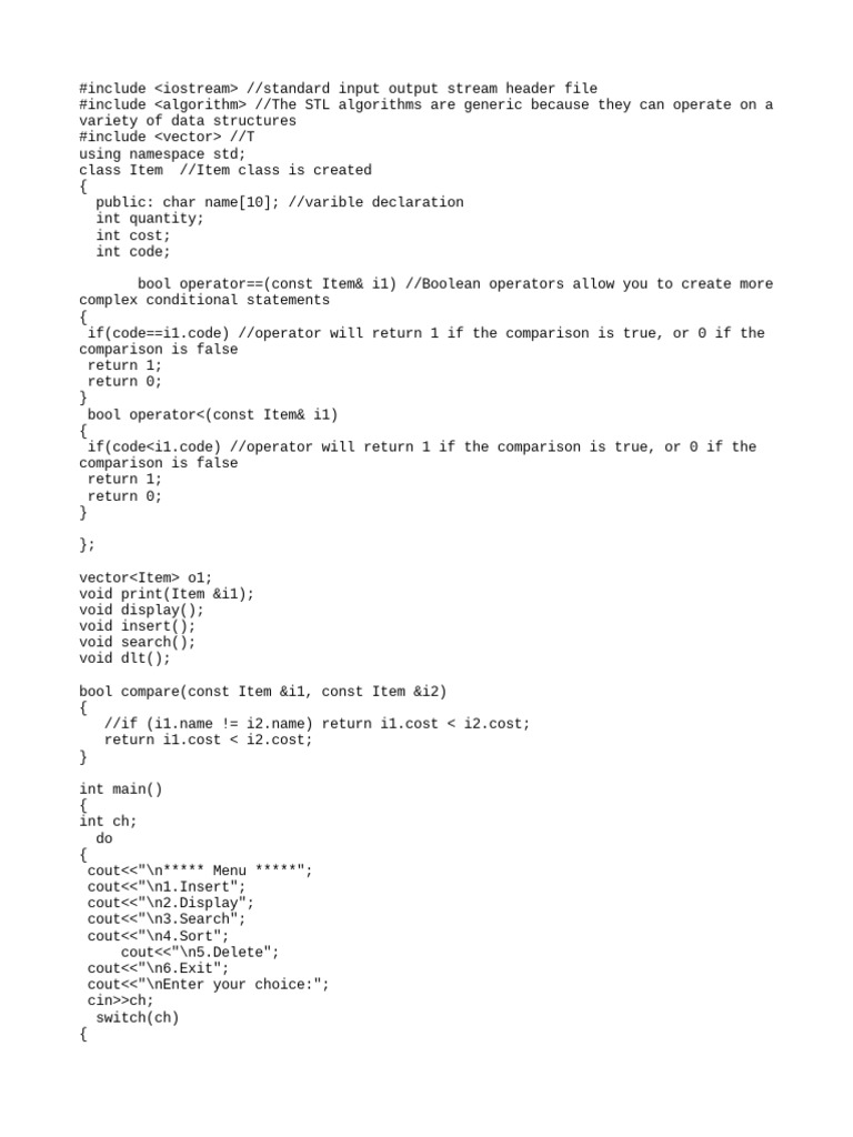 Vector | PDF | Boolean Data Type | Algorithms And Data Structures