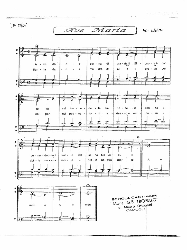 Ave Maria - de Marzi | PDF