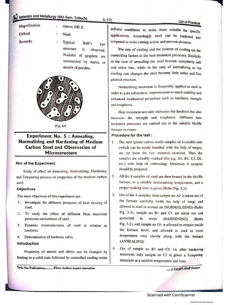 Material and Metallurgy Lab Manual | PDF