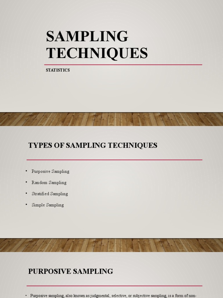 Sampling Techniques: Statistics | PDF | Sampling (Statistics ...