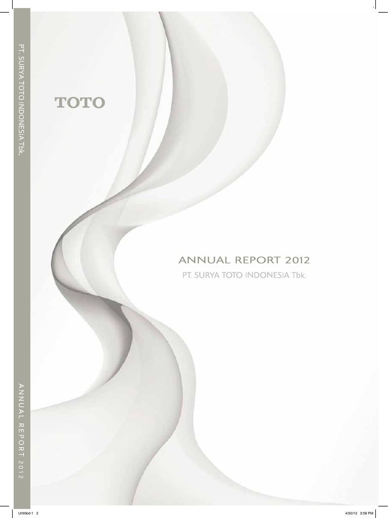 TOTO - Annual Report 2012 | PDF | Dividend | Equity (Finance)
