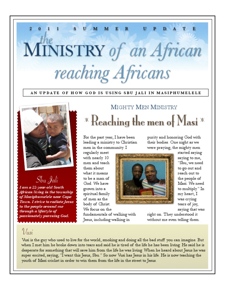 Mighty Men Ministry Update in Masi | PDF | Prayer | Religious Belief ...
