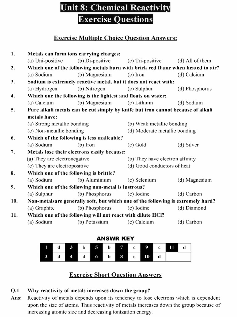 Class 9 Chemistry Notes Chapter 8 | PDF