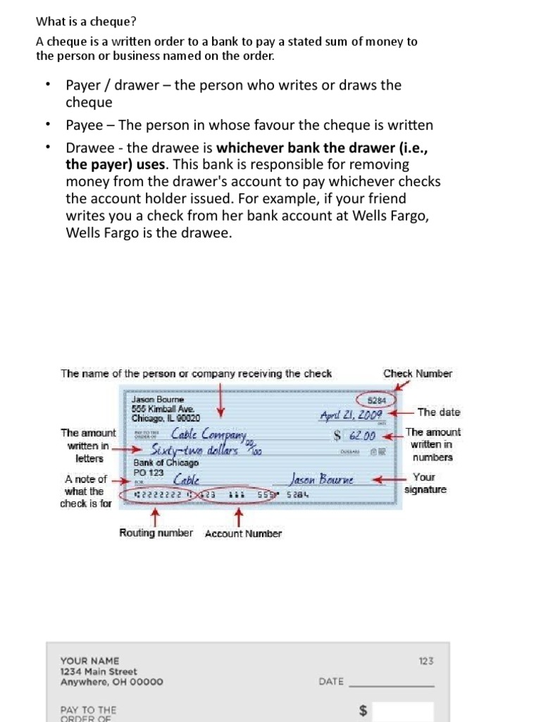 An Explanation of Key Accounting Documents: Cheques, Invoices, Debit ...