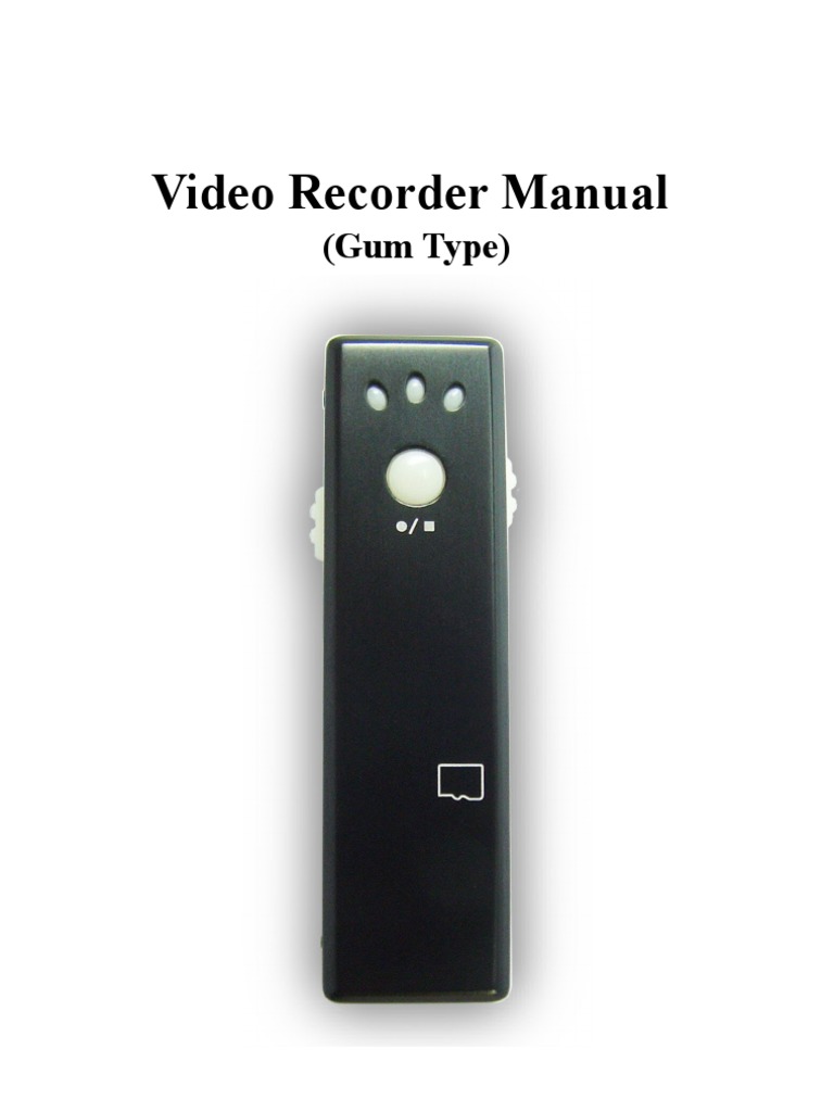 T186 Camera Video Recorder Guide | PDF | Usb | Computer Data Storage