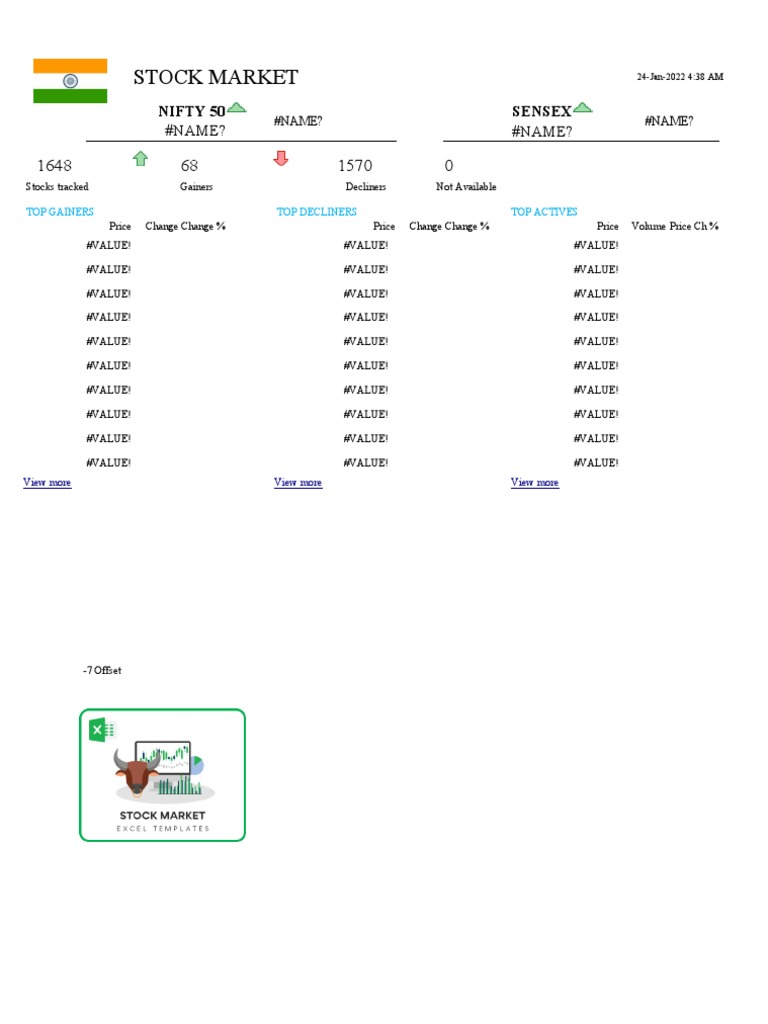 Stock Market Overview: NIFTY & SENSEX | PDF