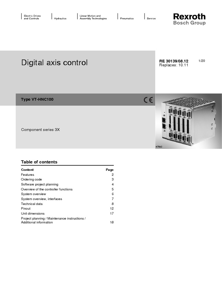 HNC 100 New Re30139 - 2012-08 | PDF | Parameter (Computer Programming ...