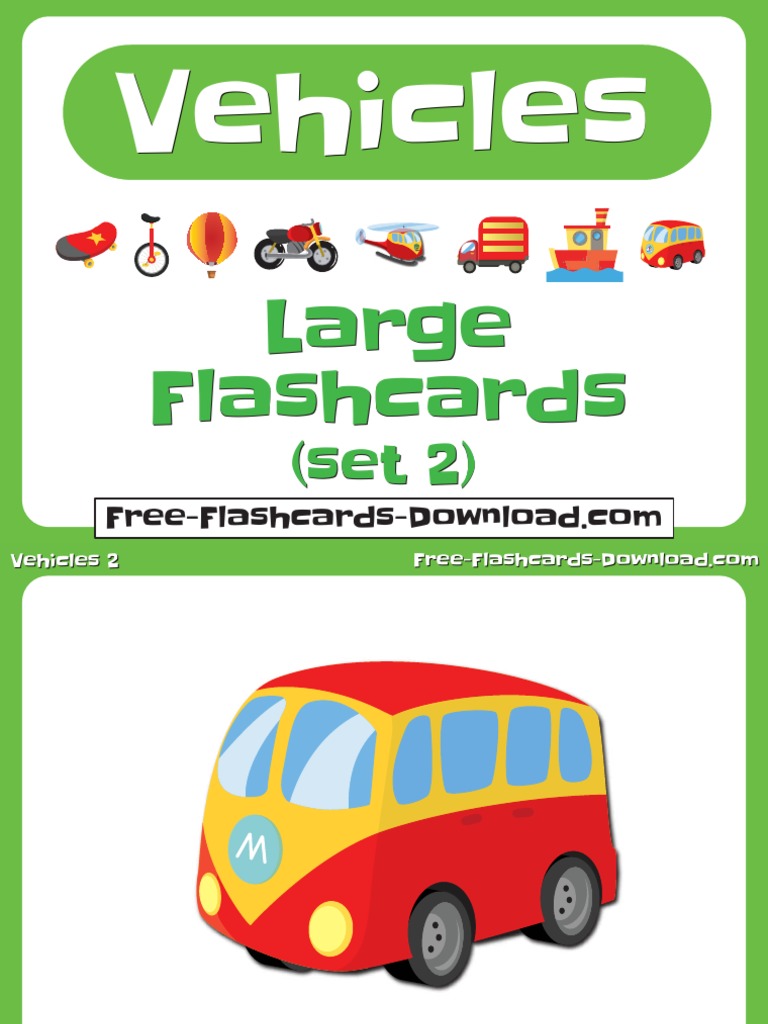 Vehicles Large Flashcards Set2 | PDF