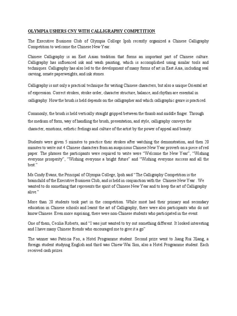 PR Calligraphy (Feb10) | PDF