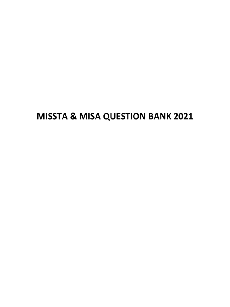 MISSTA and MISA QB '21 | PDF | Language Arts & Discipline