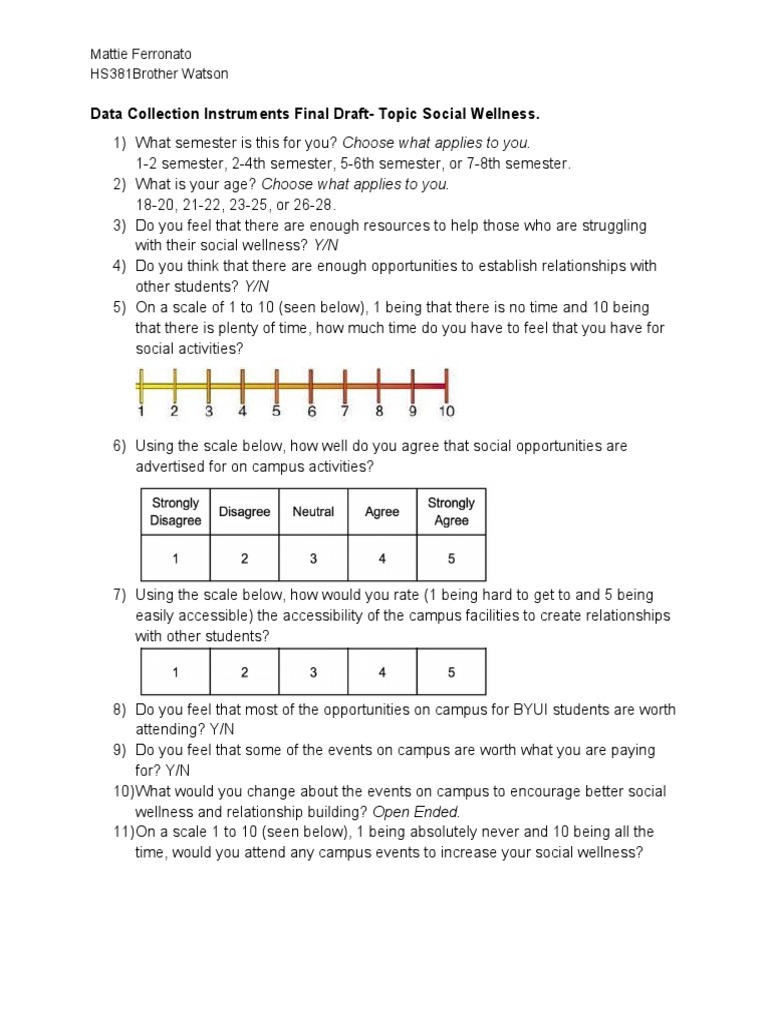 w09 Assignment Data Collection Instruments Part 2 2 | PDF