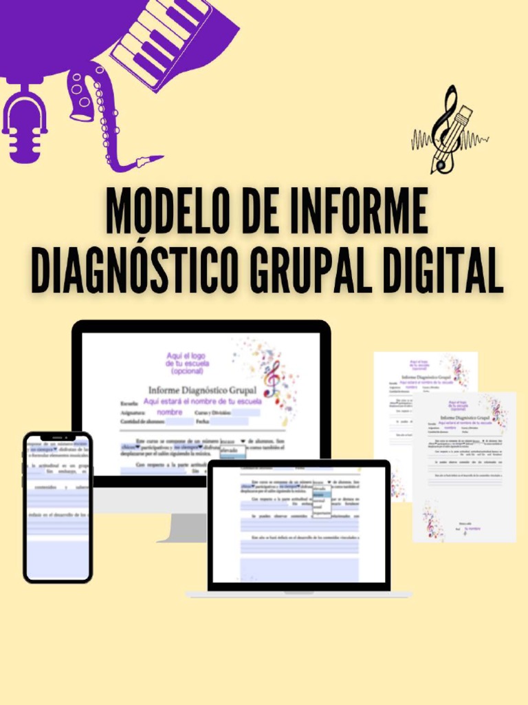 Modelo de informe grupal diagnóstico de música digital | PDF