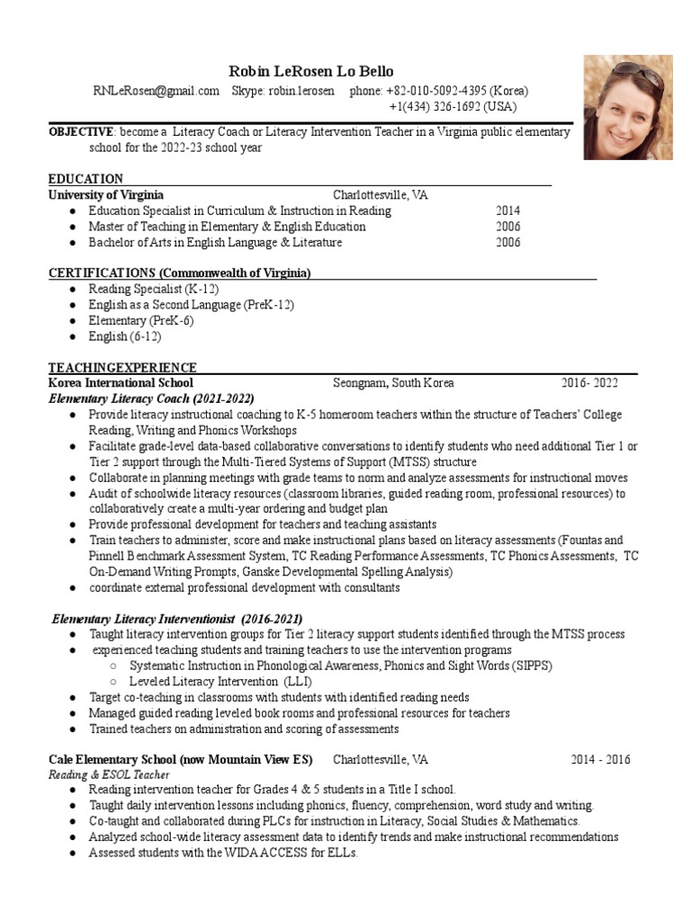 Robin Lo Bello Resume March 2022 | PDF