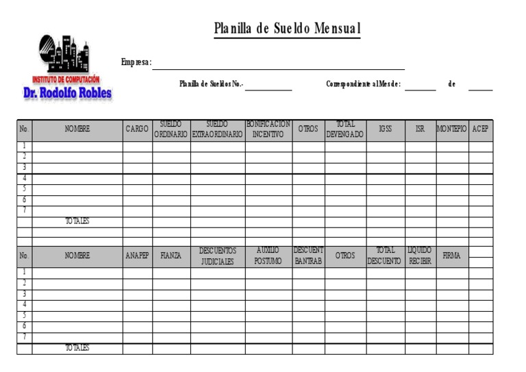 Planilla - Gubernamental | PDF