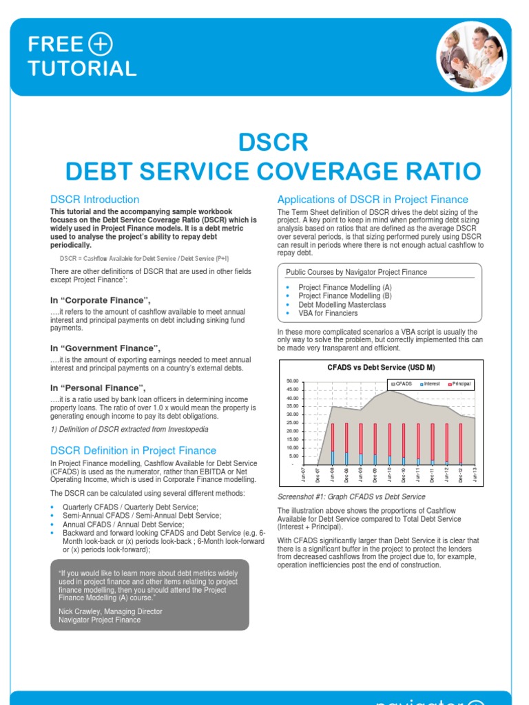 DSCR Tutorial | PDF | Project Finance | Debt
