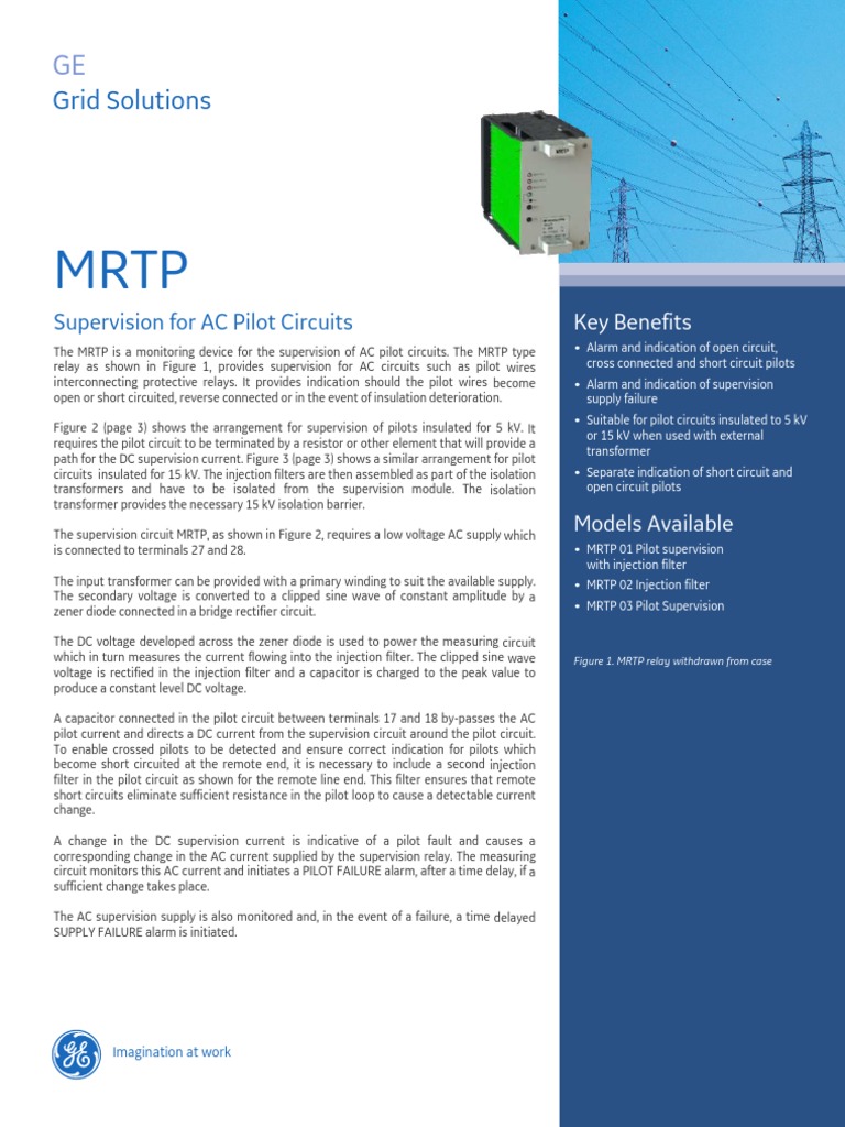 Grid Solutions: Supervision For AC Pilot Circuits | PDF | Electrical ...
