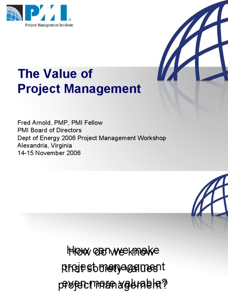 The Value of Project Management | PDF | Economies | Business