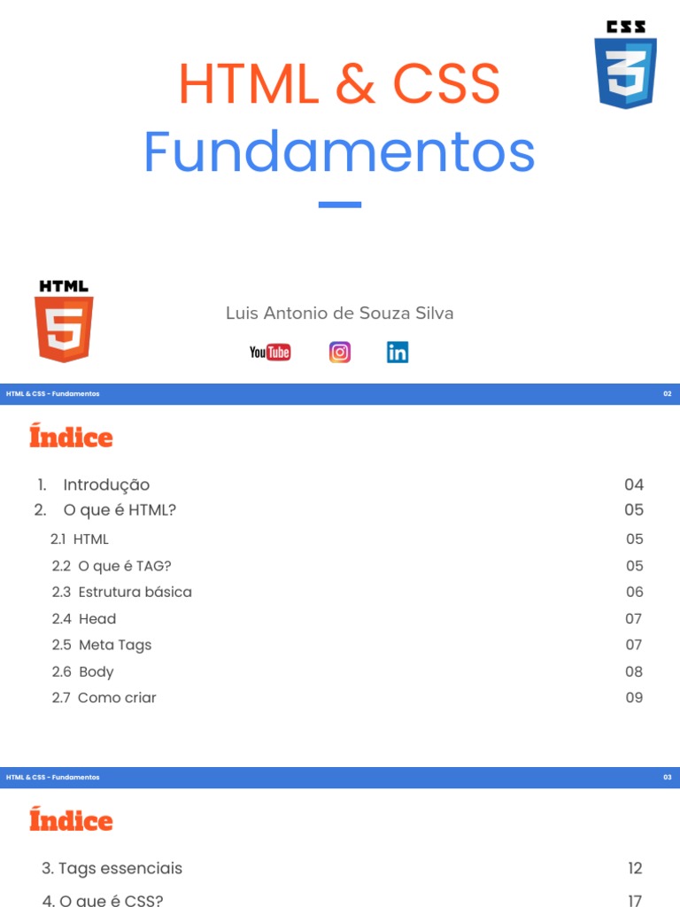 HTML & CSS Fundamentos | PDF | Html | Ciência da Computação