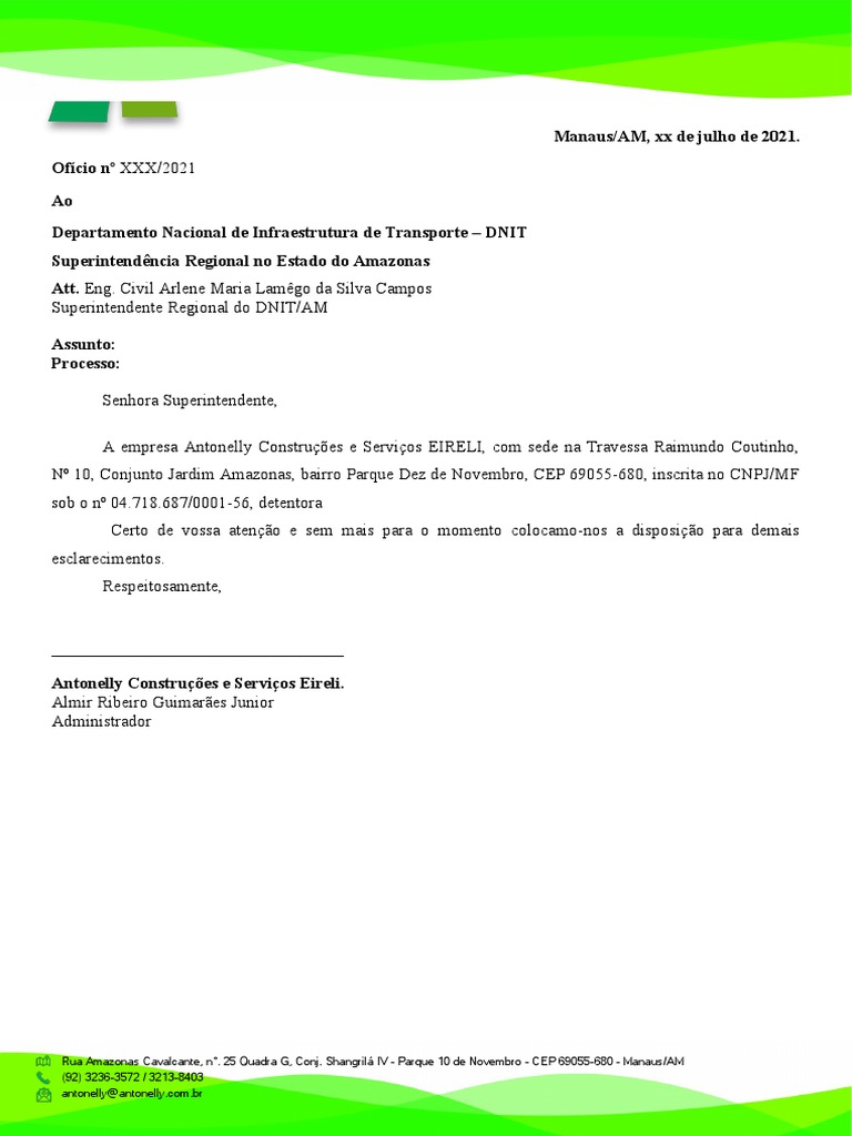 Modelo de Ofício | PDF