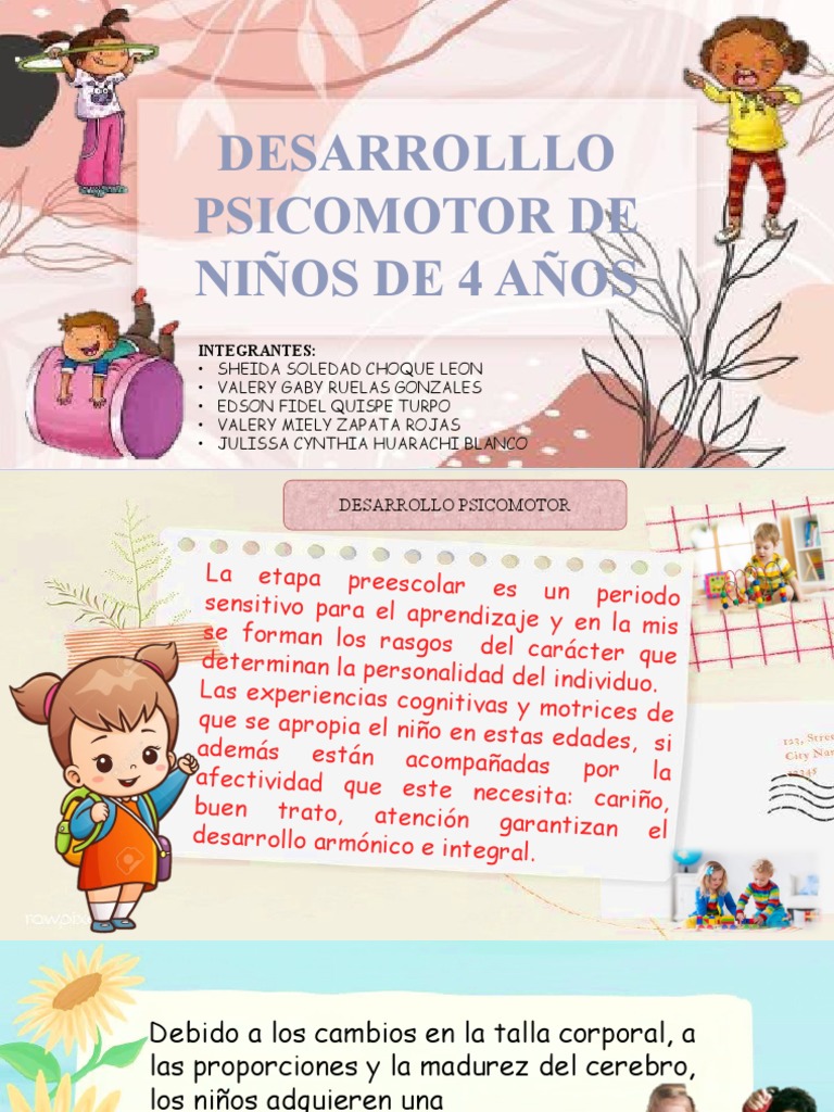Exposicion 4 - Desarrollo Psicomotor de 4 Años | PDF | Ciencia cognitiva | Cognición
