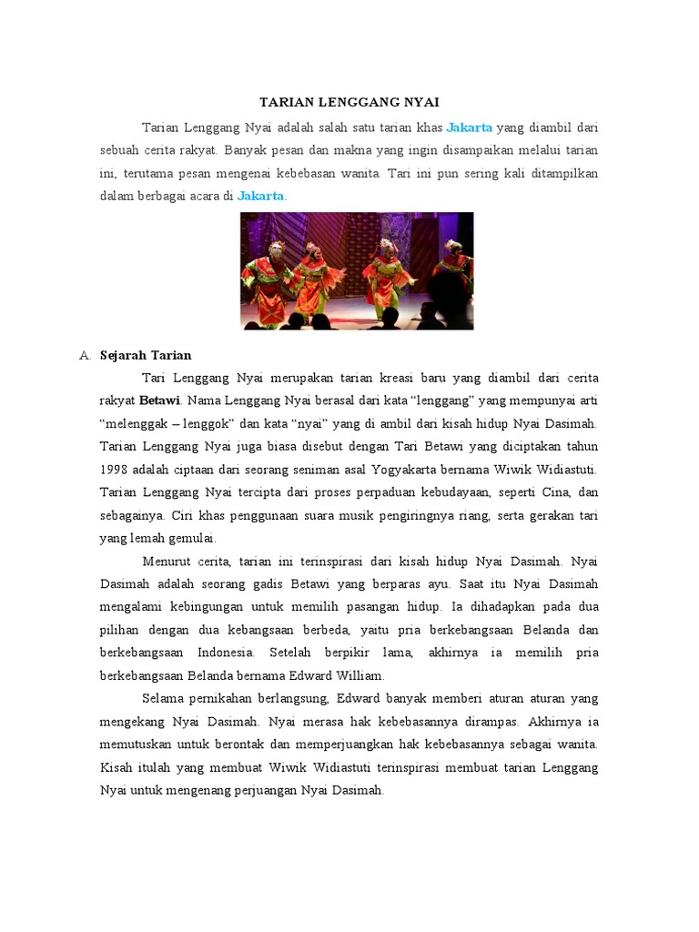 Tarian Lenggang Nyai | PDF