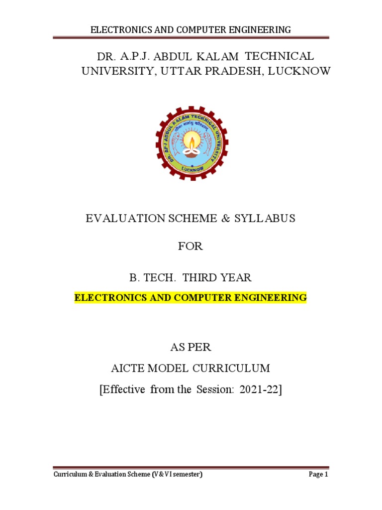 B.tech. 3rd Year Electronics & Computer Engg Syllabus 2021-22 07022022 ...