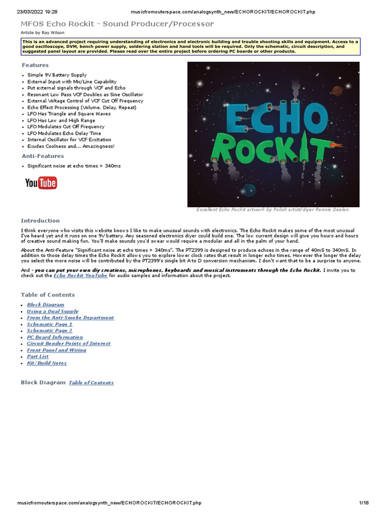 MFOS Echo Rockit | PDF | Operational Amplifier | Amplifier