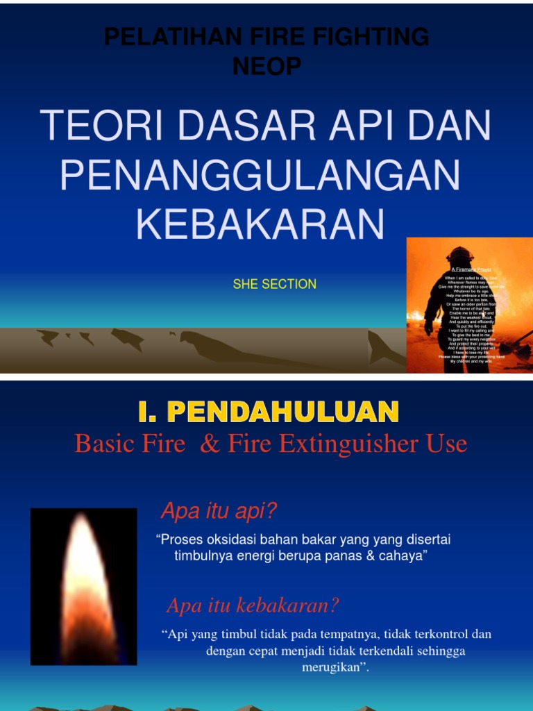 Teori Dasar Api Dan Penanggulangan Kebakaran | PDF